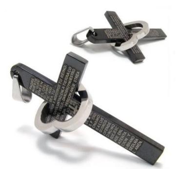 China Custom Cremation URN Jewelry Black Cross Cremation Pendant Jewelry for sale