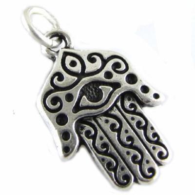 China Antique Silver Hamsa Hand Bracelets Simple Hamsa Symbol With Evil Eye for sale