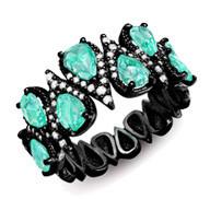 China Unisex Women Fashion Jewelry Rings , Black Gold Filled Silver Base Ring for sale