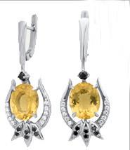 China Exquisite 925 Silver Stylish Earrings Beautiful Look Dangling Glass Stone for sale