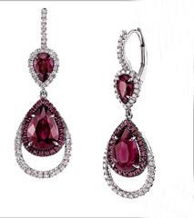 China Silver Plated Brass Base Glass Stylish Earrings Drop Clip-on Earring for sale