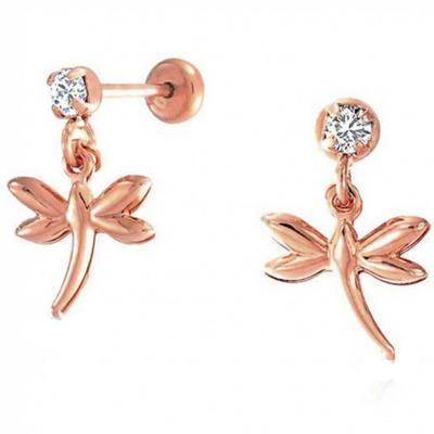 China Dragonfly Zircon Stylish Earrings Women Dragonfly Earring for party for sale