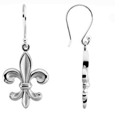 China Sterling Silver Rhodium   Stylish Earrings Religou Lis De Fleur  Earring for sale