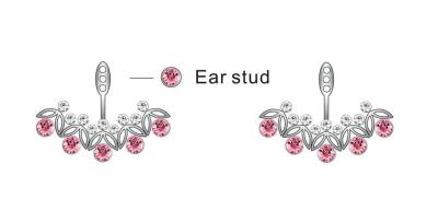 China Pink Women Stylish Earrings , Ear Cuff Earring Jacket Design for sale