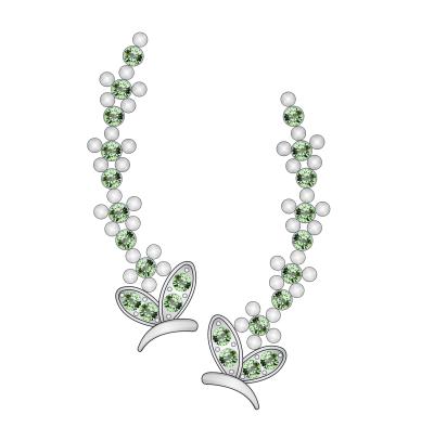China Up The Earring Stylish Earrings , Butterfly and Small Flower Earring Pins for sale