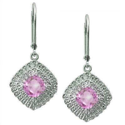 China Round Cubic Zircon Wedding Chandelier Stylish Earrings Square Dangle for sale