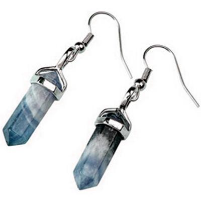 China Natural Stone Hexagonal Point Earrings , Favoriated Earring For Girls for sale