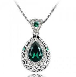 China OEM Filigree Work Vintage Style Pendants Fashion Glass Jewelry for sale