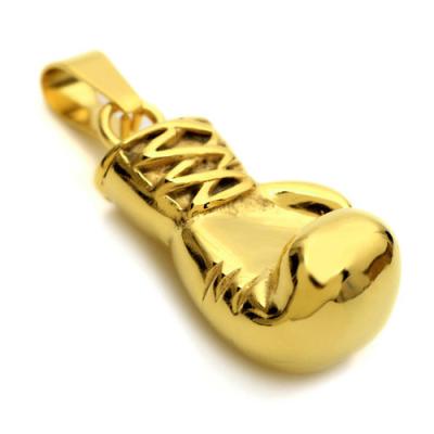 China High Polished Gold Plated Fashion Necklace Pendants Man Boxing Glove for sale