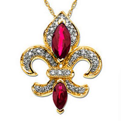 China Red Crystal Yellow Gold Pendants For Necklaces Women Jewelry Charms for sale