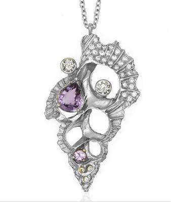 China Shell Shaped Sterling Silver Necklace Pendants / Charms For Girls for sale