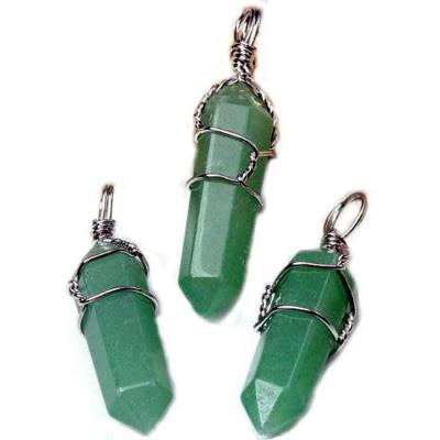 China Silver String Wired Hexagonal Fashion Jewelry Pendants Natural Stone for sale