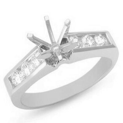 China Fashion Channel Setting Silver Semi Mount Ring Settings Wedding / Engament for sale