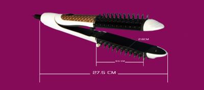 China China hot sale 2 in 1 round hair straightener hair curler and hair brush with CE, ROHS,IEC approval for sale