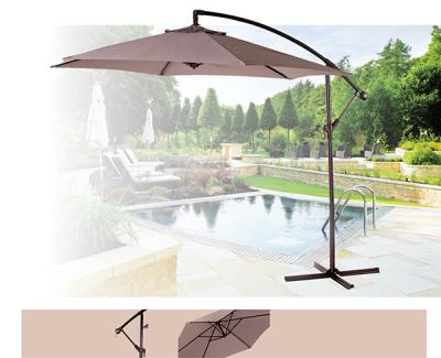 China 10ft Aluminium Banana Hanging Outdoor Umbrella multi canopy color optional  small quantity acceptable for sale