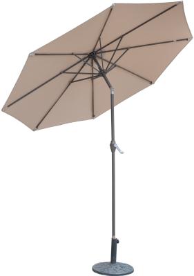 China 100% Polyester Patio Market Umbrella , Beige Color 9 Foot Patio Umbrella for sale