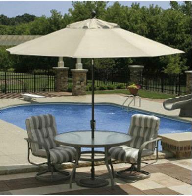China Steel Advertising 9 Foot Market Umbrella Outdoor Parasol for Garden Backyard for sale