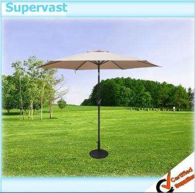China Custom Garden Furniture Patio Market Umbrella With Crank / Tilt / LED light for sale