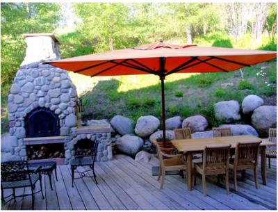 China 10FT x 10FT Square Patio Market Umbrella Outdoor Parasols Fade Resistance for sale