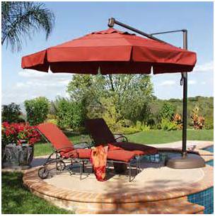 China Commercial Grade Fade Resistant Steel Offset Patio Umbrella 11 Inch for Advertising for sale