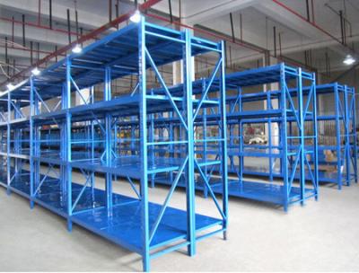 China Standard Size Medium Duty Racking Welded Upright For Garage Goods Storage Shelves for sale