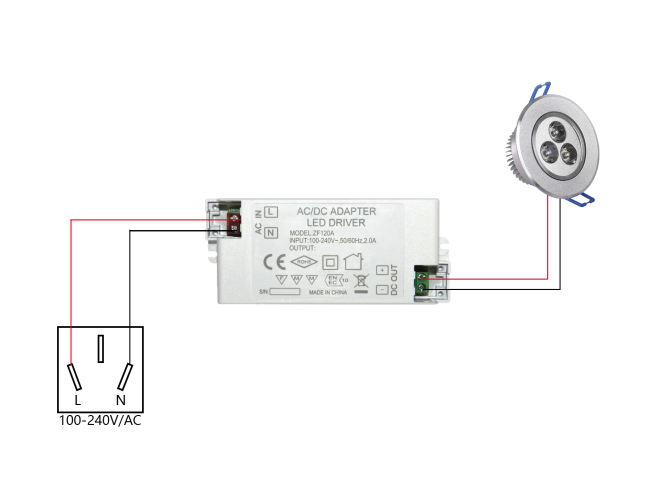 24V 1A Constant Voltage LED Driver 24W Electronic Transformer for LED Light Charging