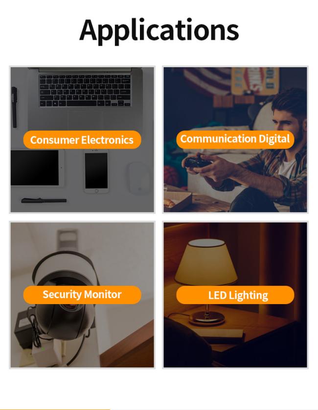 AC/DC 12V Circuit 12VDC Wall Power Supply 1A to 2A Switch Mode 1.5A 2.2A 2.5A 3A Transformer PC Supplies