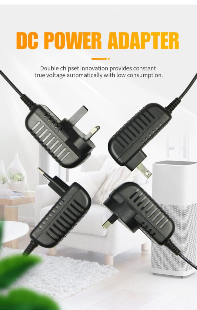 Mount Ac Dc Adaptor Transformer 12 Volt 18w 12v 1.5a Adapter Black Plug in Class 2 Cul UL CE FCC GS CB CCC KC SAA ROHS Level VI