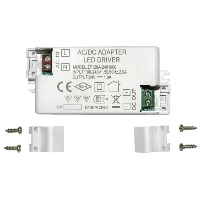 24V 1A Constant Voltage LED Driver 24W Electronic Transformer for LED Light Charging