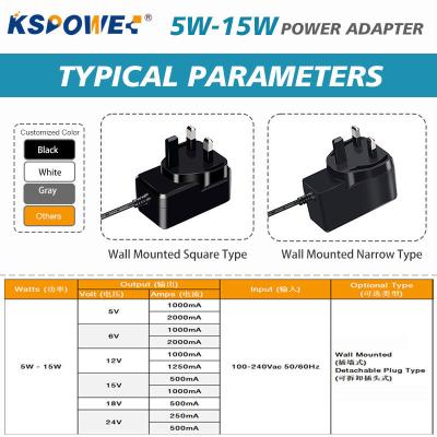 China AC-DC-Schaltnetzteil-Adapter, kundenspezifisch für Video-Überwachungskameras 12V 1A 5V 2A zu verkaufen