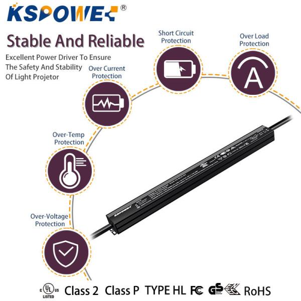 Quality Street Light Dimmable Led Driver Customizable 36V Output 60W Class2 Thin Slim for sale