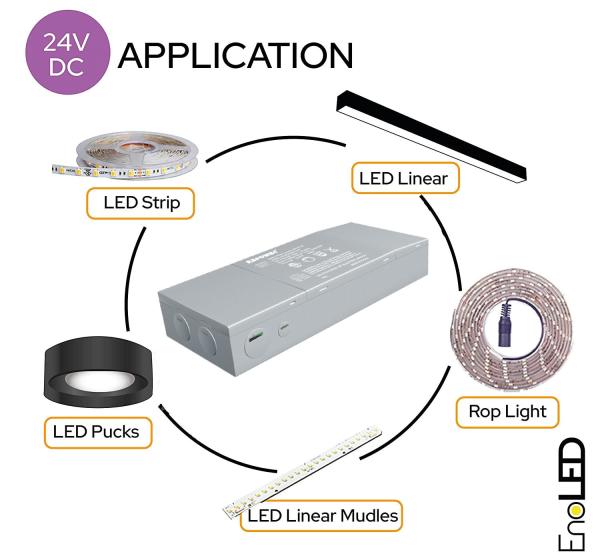 Quality Iron Case Dimmable LED Transformer With 200*85*37mm 20W 24V Constant Voltage for sale
