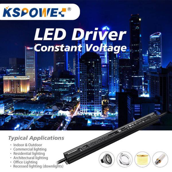 Quality Single Output 60W High PFC 12V LED Strip Driver For Swimming Pool 100W Aluminium for sale