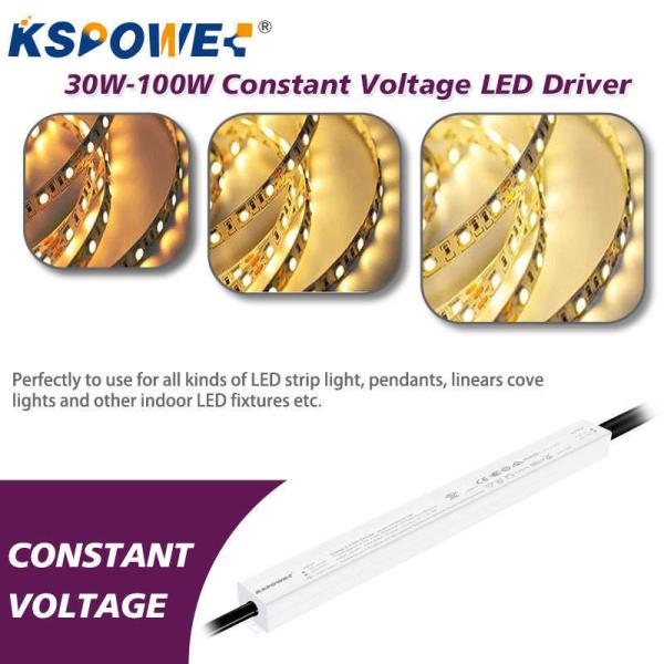 Quality Single Output 60W High PFC 12V LED Strip Driver For Swimming Pool 100W Aluminium for sale