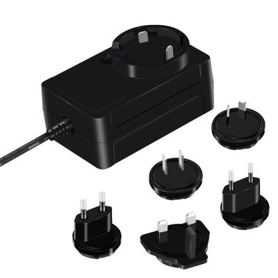 China 40W Interchangeable Power Adapter Desktop Version Plug In AC DC Power Adapter 15000mA for sale