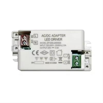 Cina 1- UL RU FCC CE SAA ROHS Approvato Alimentatore LED per Interni Design Ultra-Sottile Piccolo 24VDC 0.5A 12W per Ingresso 100-240V in vendita