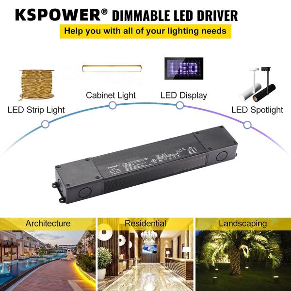 Quality Aluminum Case Outdoor LED Driver Input Voltage Class2 Flicker Free 24v 40w 60w for sale