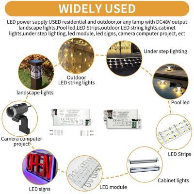 China 12W Ultra-Thin White Plastic LED Driver 48V 0.25A Constant Voltage Transformer for Cabinet Light Output Type Single Phase for sale