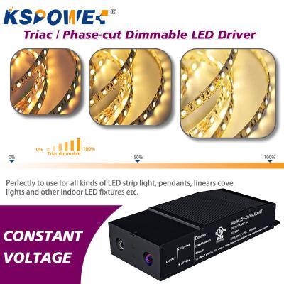 China LED Lighting Transformer 24V IP65 Rainproof ACDC 12V 60W RGB CV Phase-cut Dimmable Switching Power Supply with 4A Current for sale