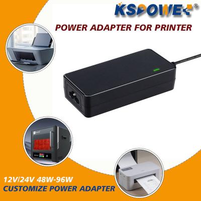 China UL RoHS Certified Wall Power Adapter Desktop 48W 60W 96W 24V 2.5A AC DC Power Adapter for sale