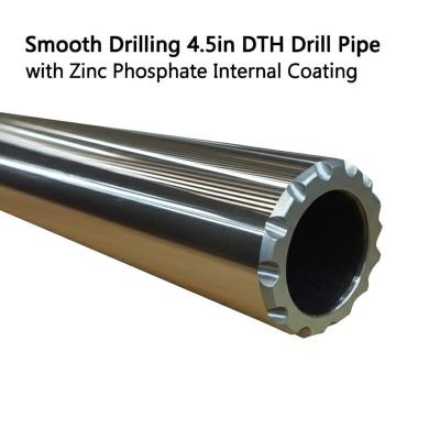 China Smooth Drilling 4.5in DTH Drill Pipe with Zinc Phosphate Internal Coating for sale