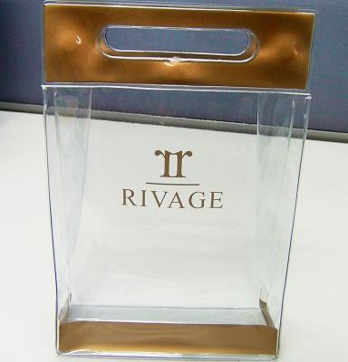 Cina SGS stampato su ordinazione della borsa del vinile della chiara serratura dello zip del sacchetto di plastica del PVC 2C di 16.5cm in vendita