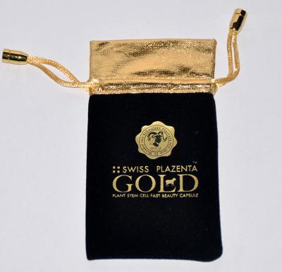 Cina L'abitudine di Mini Small Black Velvet Bags RoHS del sacchetto del cordone dei gioielli di BRC 12.5cm ha stampato in vendita