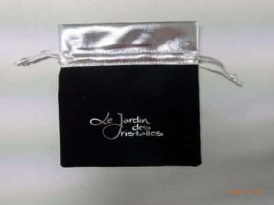 Cina L'abitudine di Mini Small Black Velvet Bags RoHS del sacchetto del cordone dei gioielli di BRC 12.5cm ha stampato in vendita