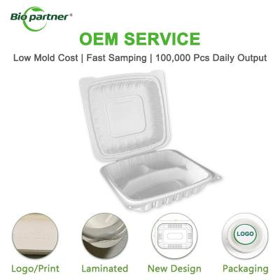 China Takeaway Food Container for Fast Food Prep Biopartner Restaurant Meal Prep Disposable for sale