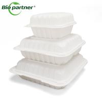 China White Square Microwavable MFPP Hinged Clamshell Take Out Boxes 20000pcs MOQ for Restaurant for sale