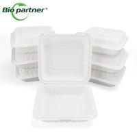 China White Square Microwavable MFPP Hinged Clamshell Take Out Boxes 20000pcs MOQ for Restaurant for sale