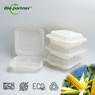 China Rectangle Plastic Clamshell Food Packaging for Disposable Lunch Bento Single Tier en venta