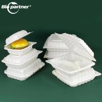 China White Square Microwavable MFPP Hinged Clamshell Take Out Boxes 20000pcs MOQ for Restaurant for sale