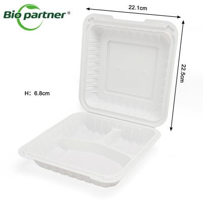 China Hinged To Go Container MFPP Reusable Clamshell Food Container for Restaurant Take Out Te koop